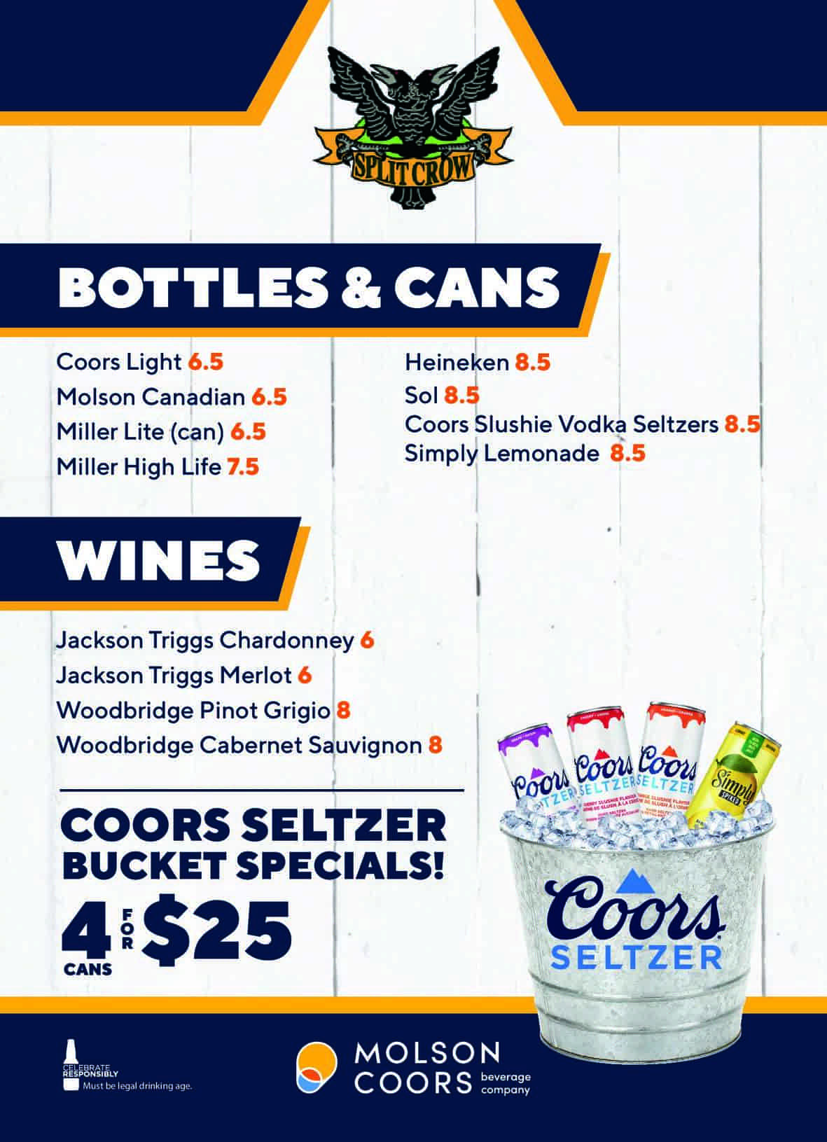 Drinks Menu | Splitcrow