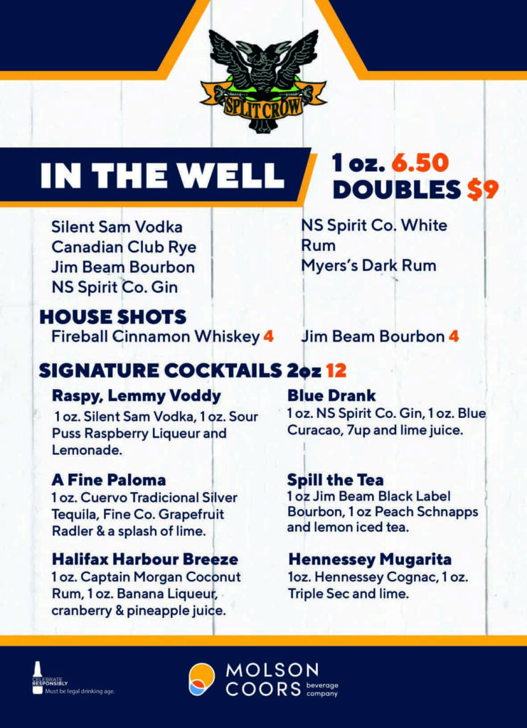 Drinks Menu | Splitcrow