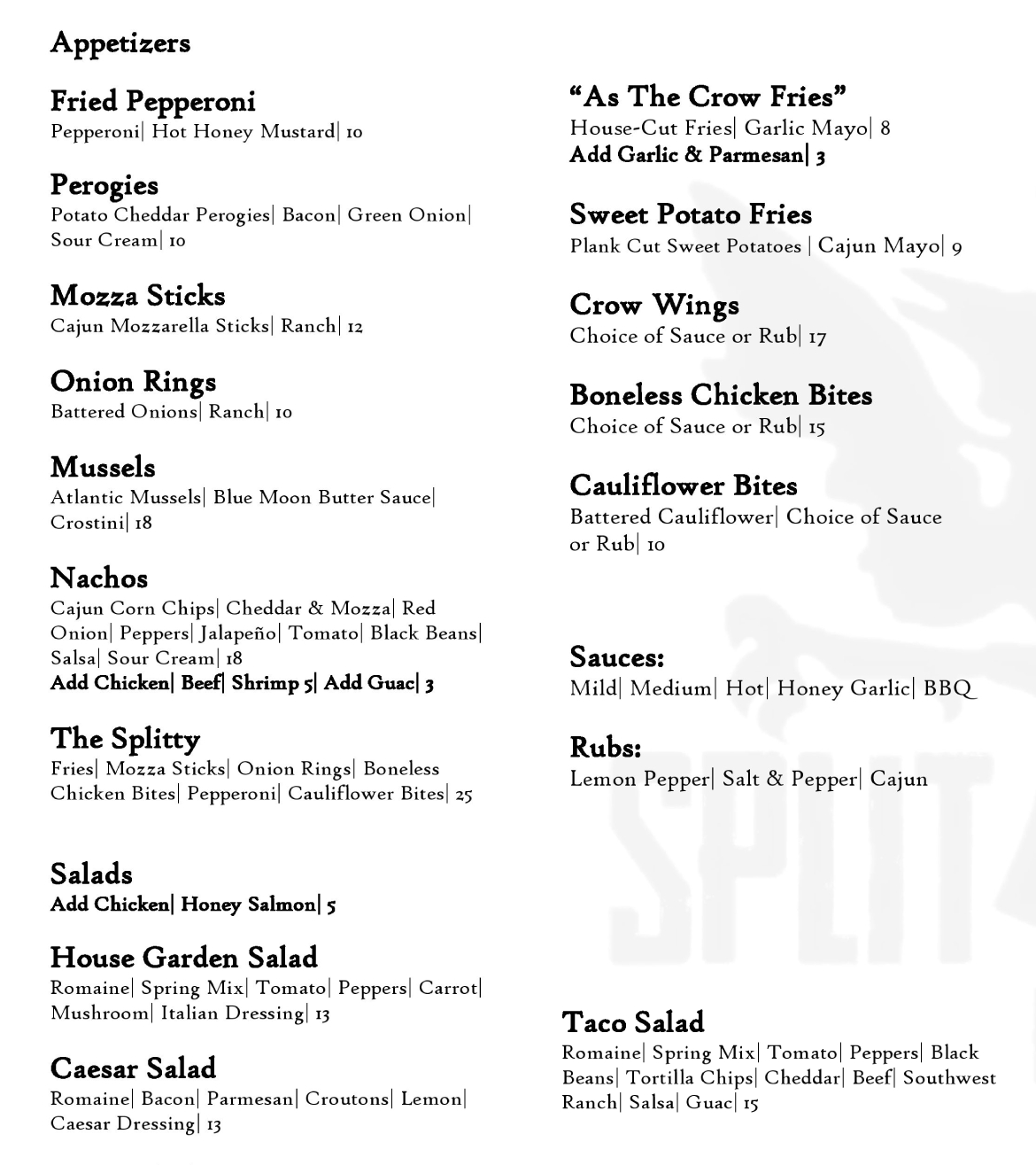 Main Menu | Splitcrow